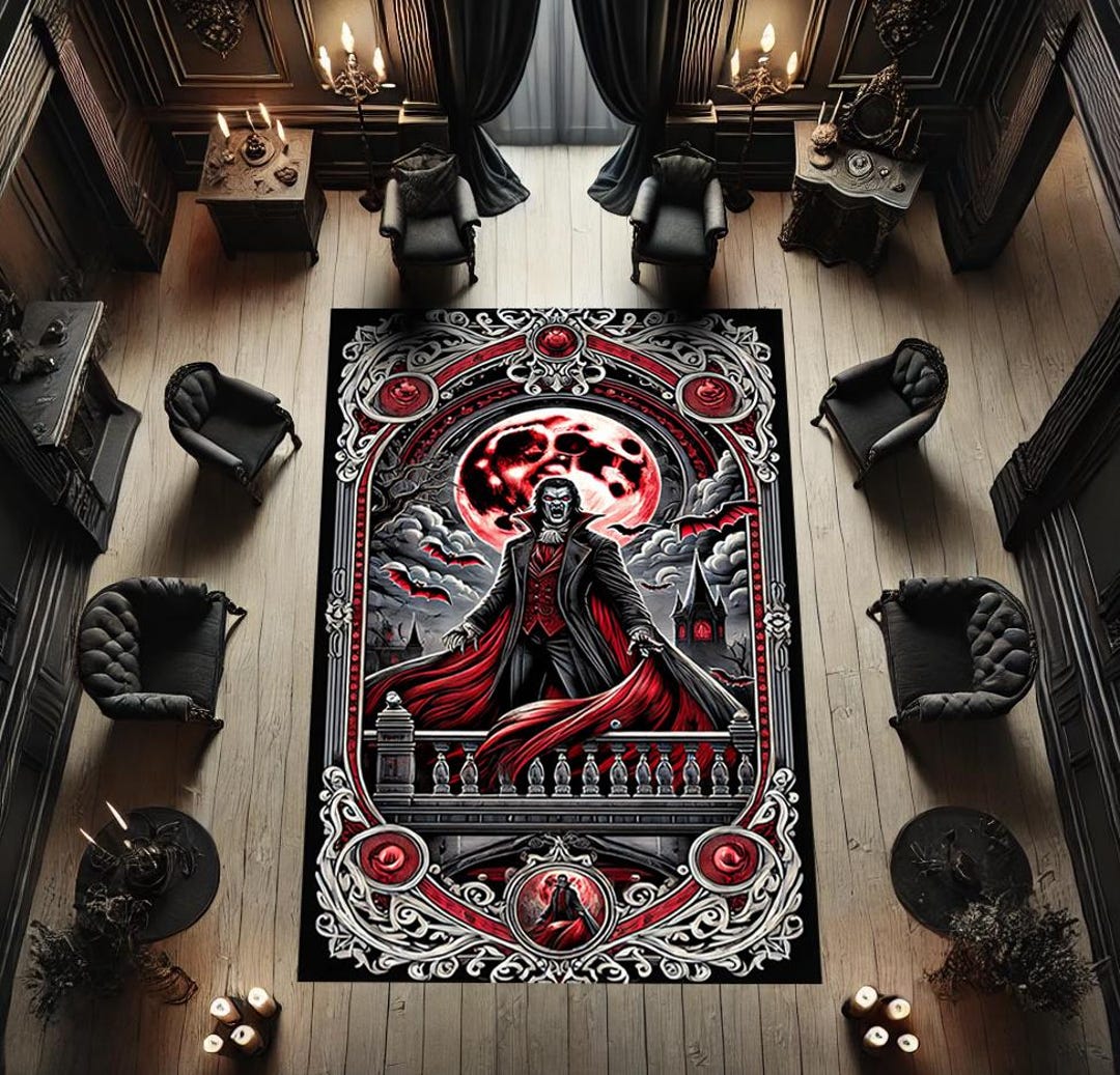 Vampire Decor,vampire Rug,mystic Rug,vampire Attack Rug,fantastic Decor ...