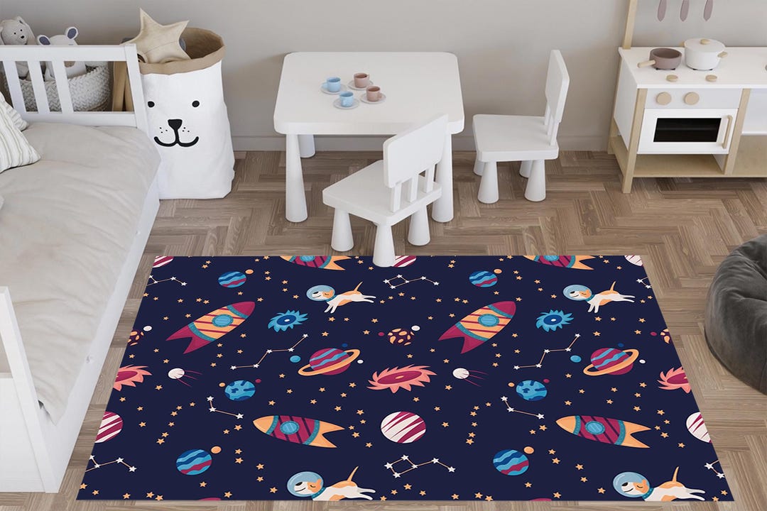 Rocket Rug,space Rug,space Shuttle Rug,planet Rug,saturn Rug,star Rug ...