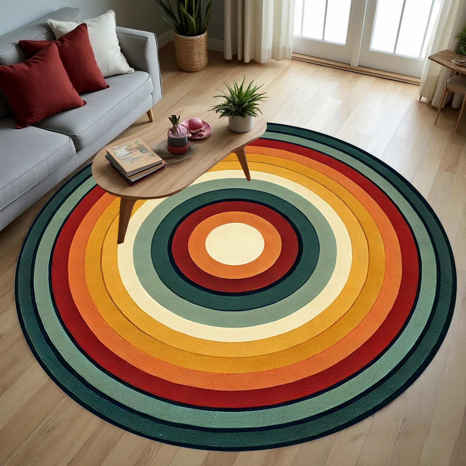 Round Rug,minimalistic Rug,living Room Decor,luxury Decor,round Carpet ...