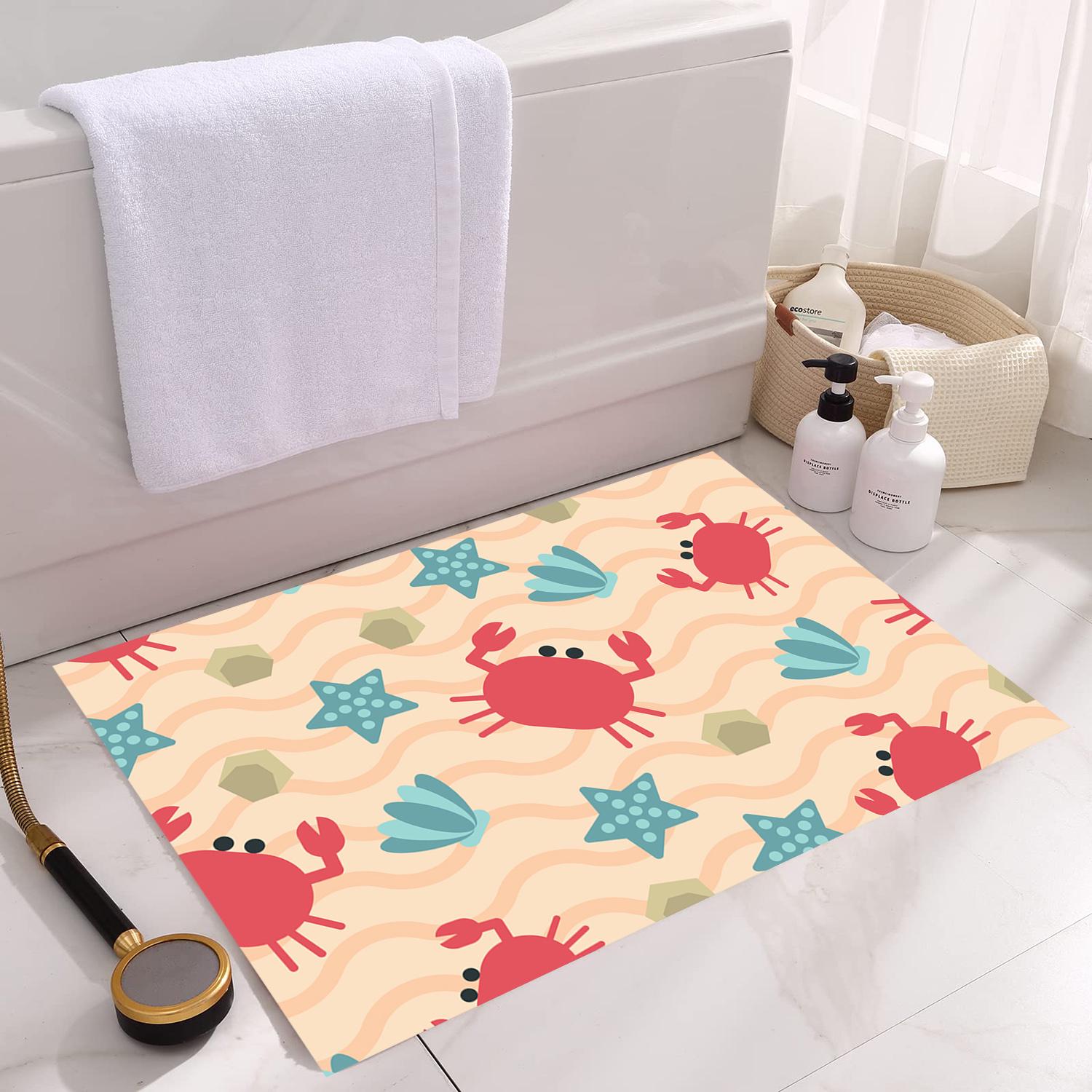 Crab Mat,sea Creatures Mat,bathroom Decor,bath Mat,bathroom Mat,crab ...