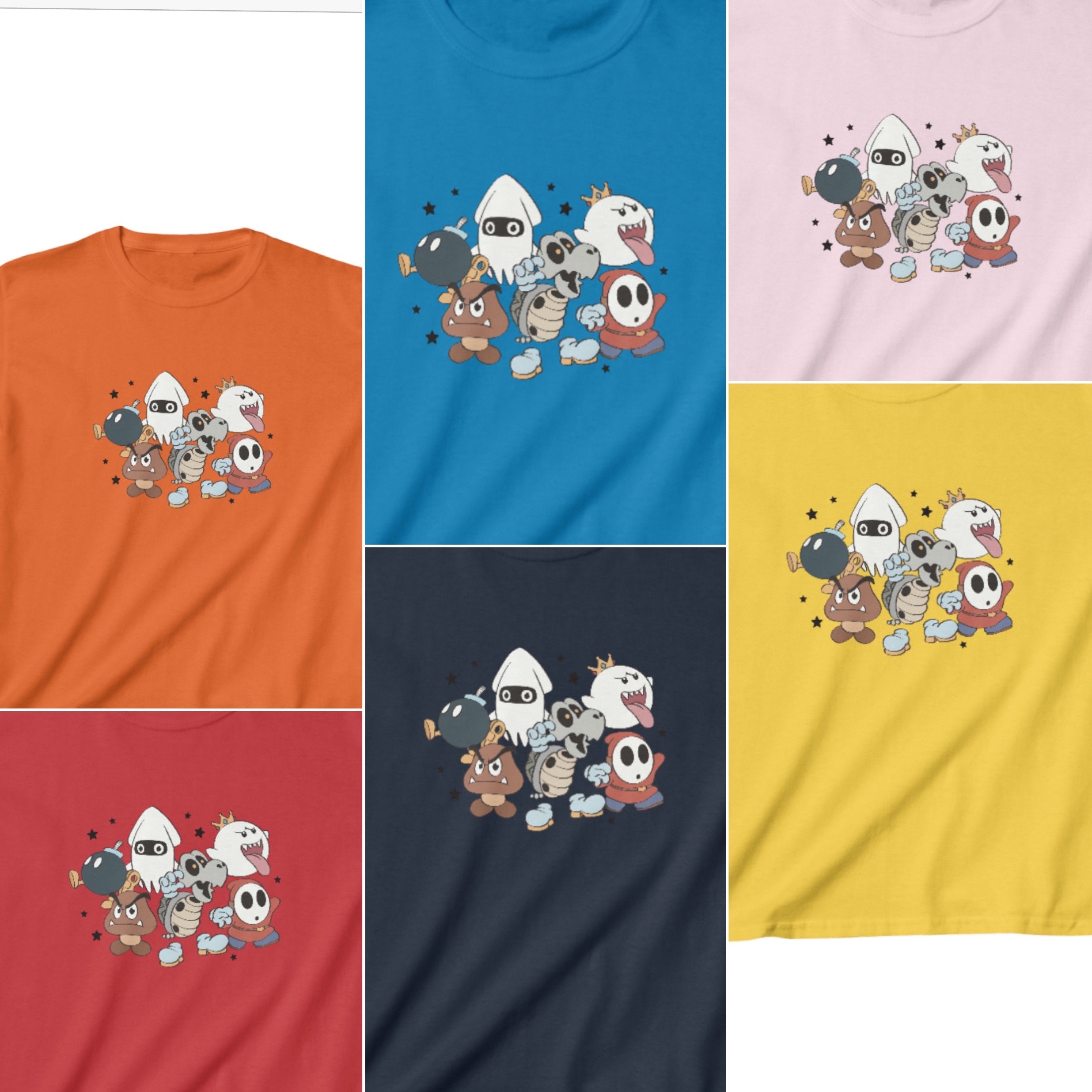 Super Mario Villains and Baddies T Shirt Matching Family - Etsy