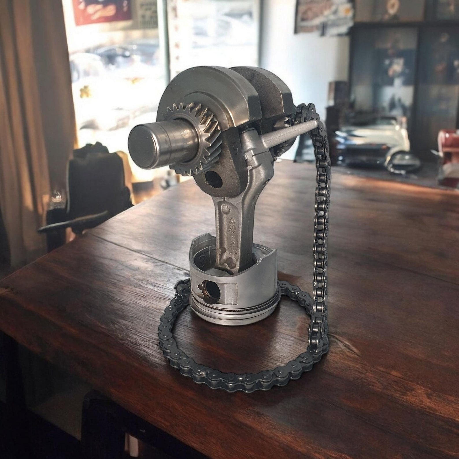 Real Car Piston Man Cave Decor, Unique Gift for Man Cave, Piston and ...