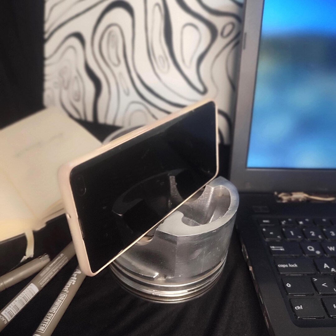 Real Car Part Piston Phone Stand: Unique Automotive Decor - Etsy