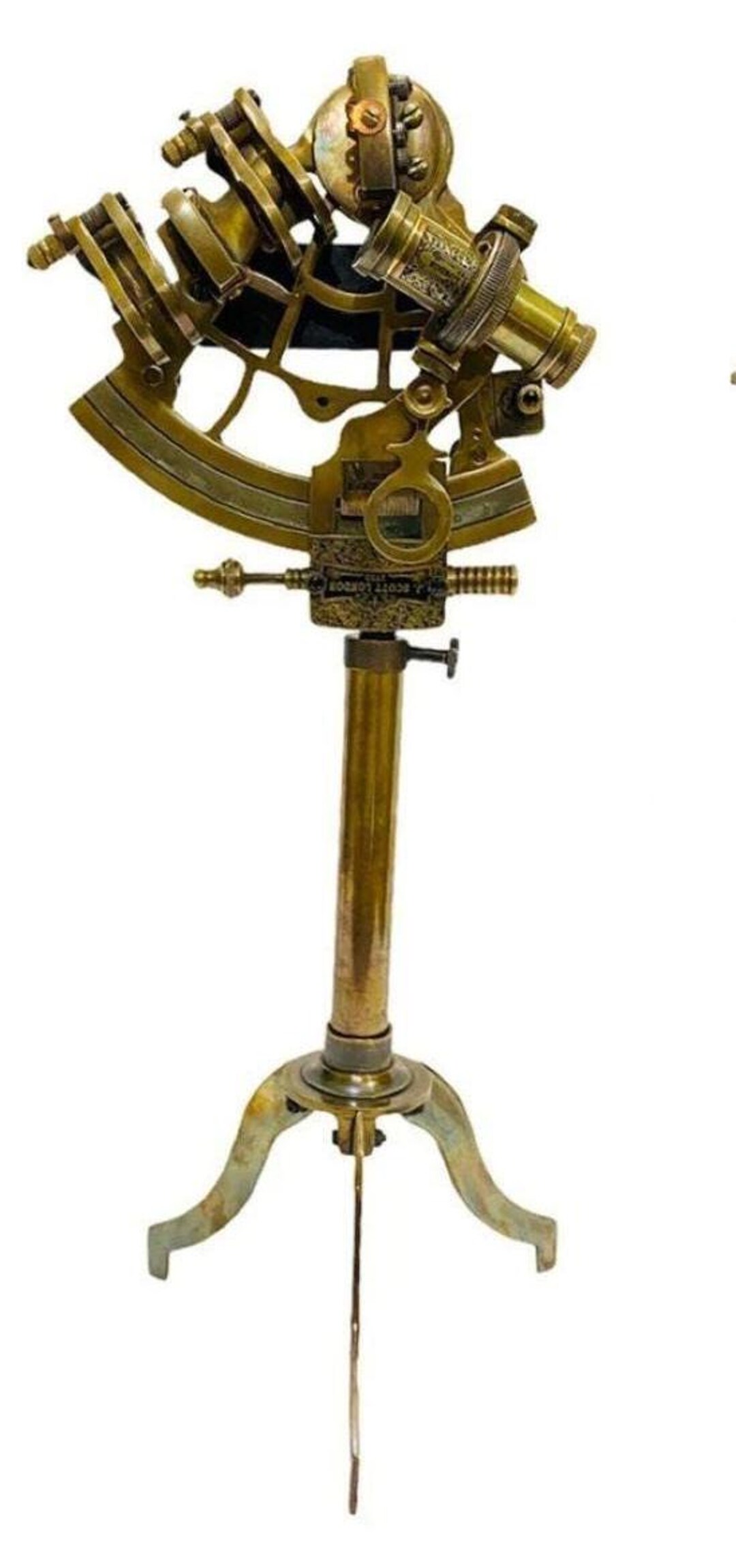 Brass Nautical Sextant With Stand: J. Scott 1753 Replica, Home Decor - Etsy