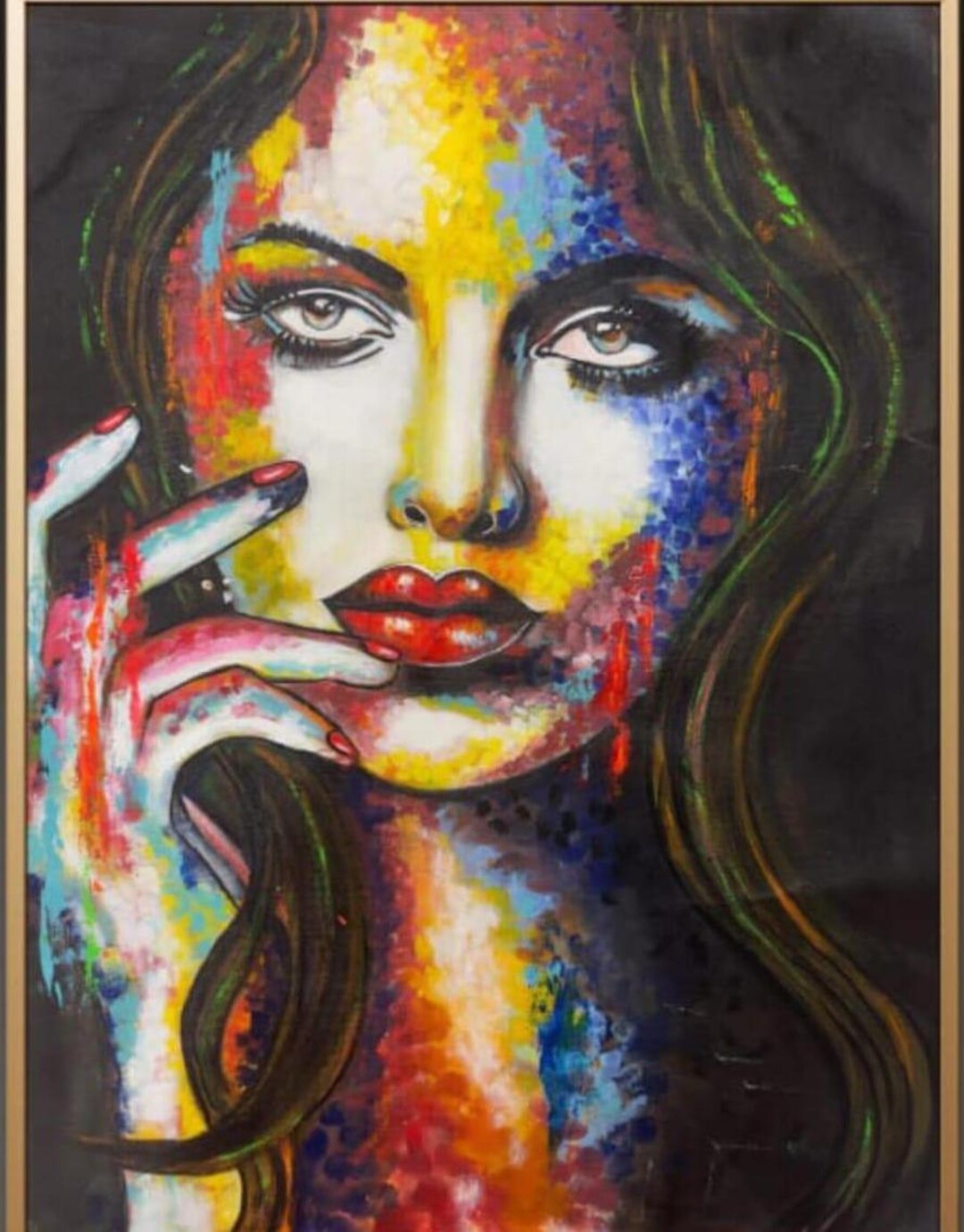 Blue Eyed Woman/sky- Eyed Lady Portrait/blue Eyes/wall Decor Portrait ...