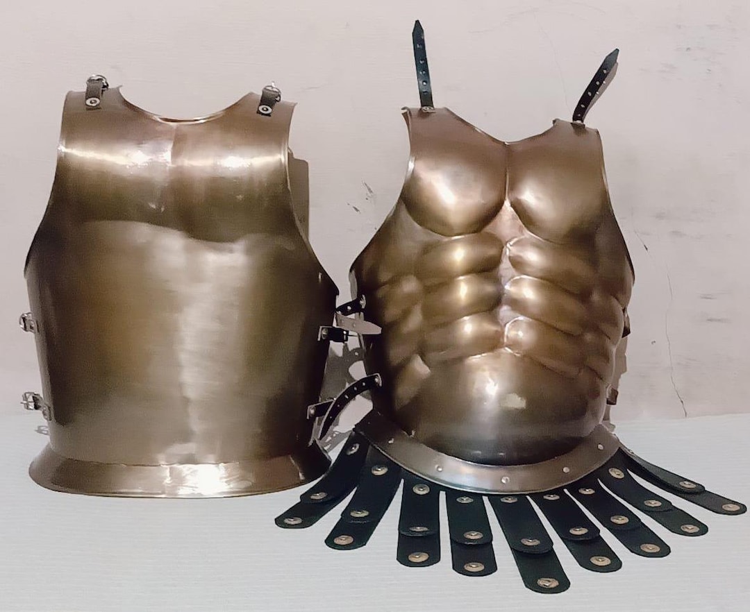 Brass Finish Muscle Cuirass Armor: Spartan/roman Battle Costume | Chest ...