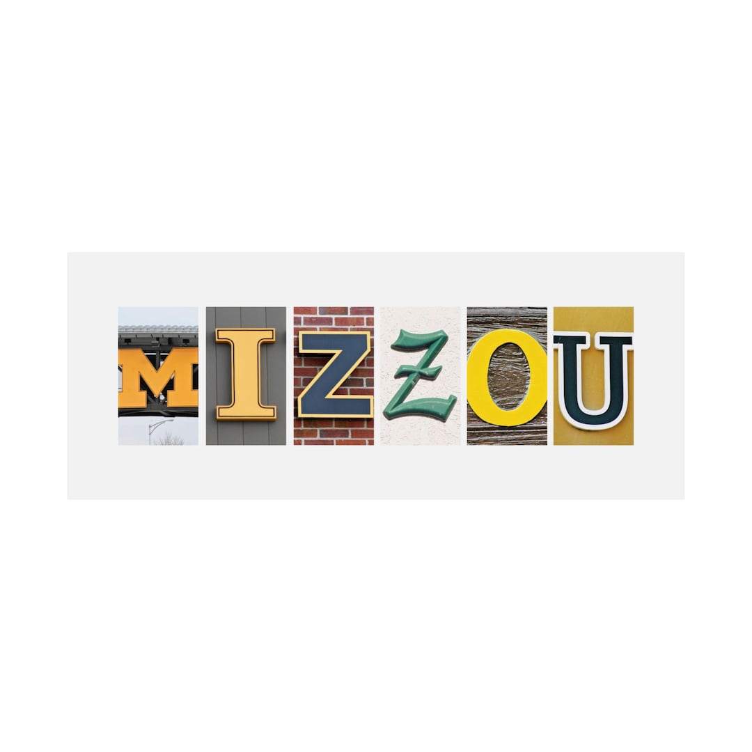 MIZZOU Wall Letter Art (unframed 20x8) - Etsy