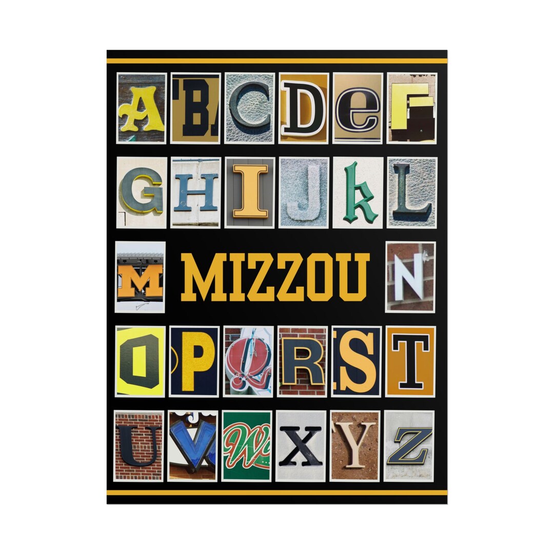 Abcs of MIZZOU Poster Print - Etsy