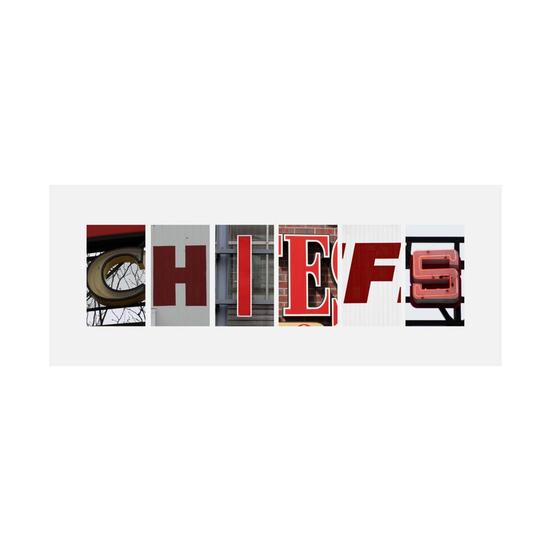 CHIEFS Wall Letter Art (unframed) - Etsy
