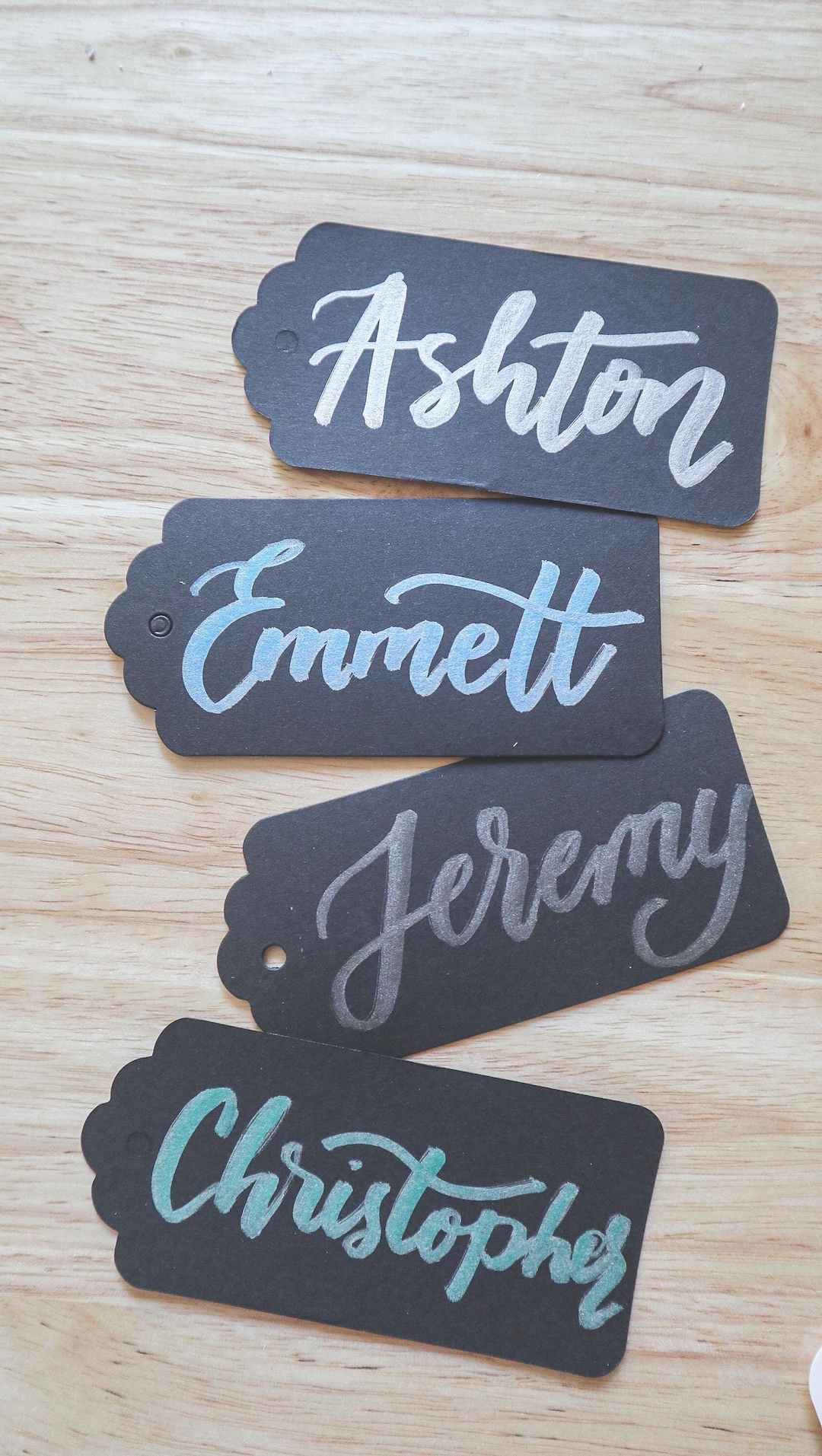 Groomsman Gift Tag, Hand Written Black Tags, Personalized Groomsmen ...