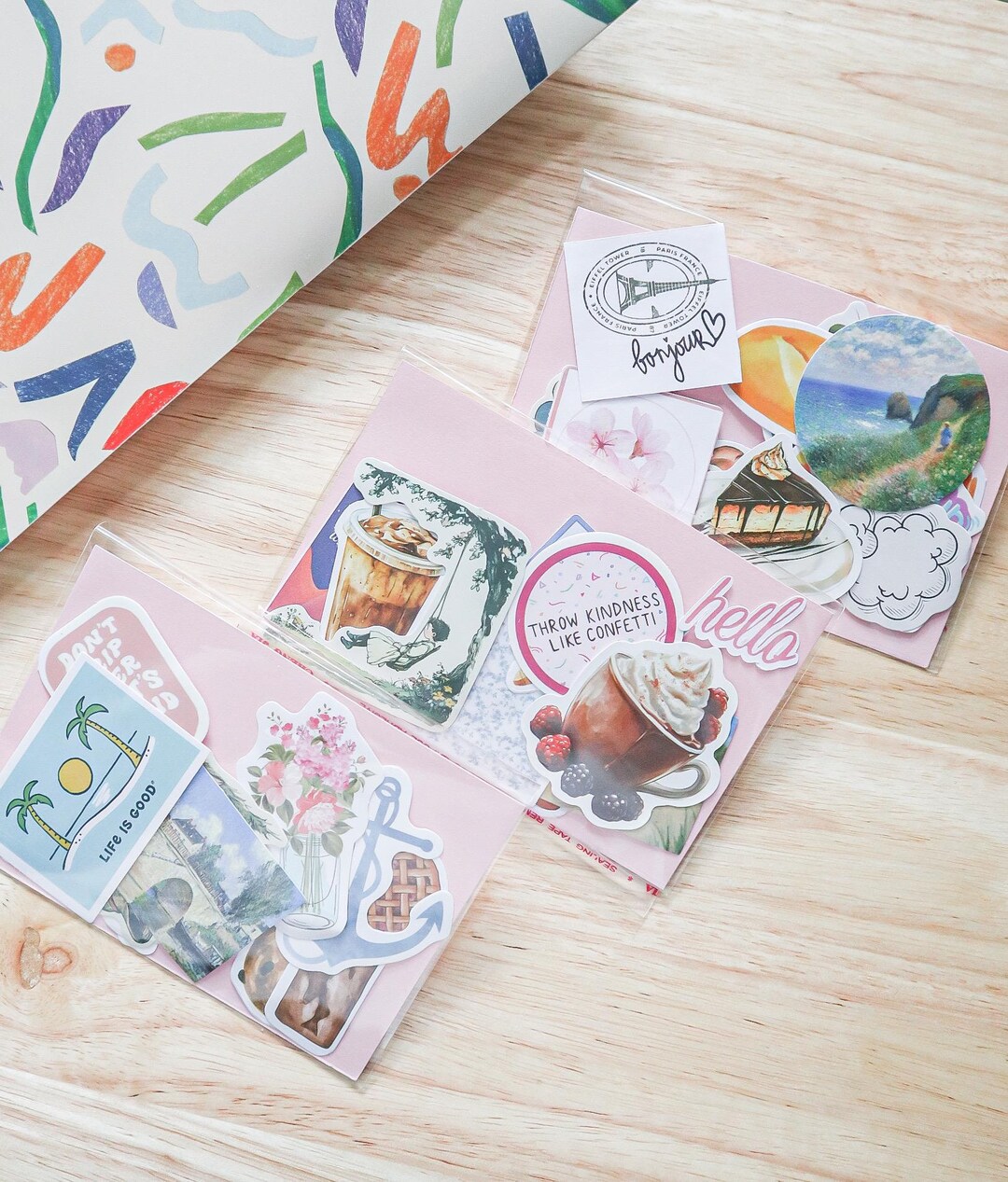 Kawaii Sticker Pack, Craft Supplies for Junk Journaling, Travel and ...