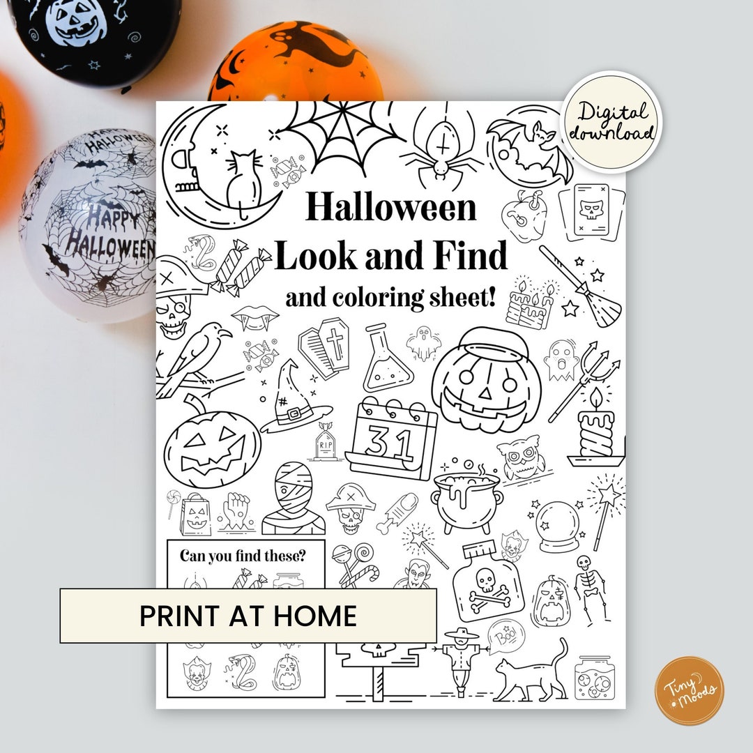 Halloween Look and Find, Printable Halloween Activities, Halloween ...