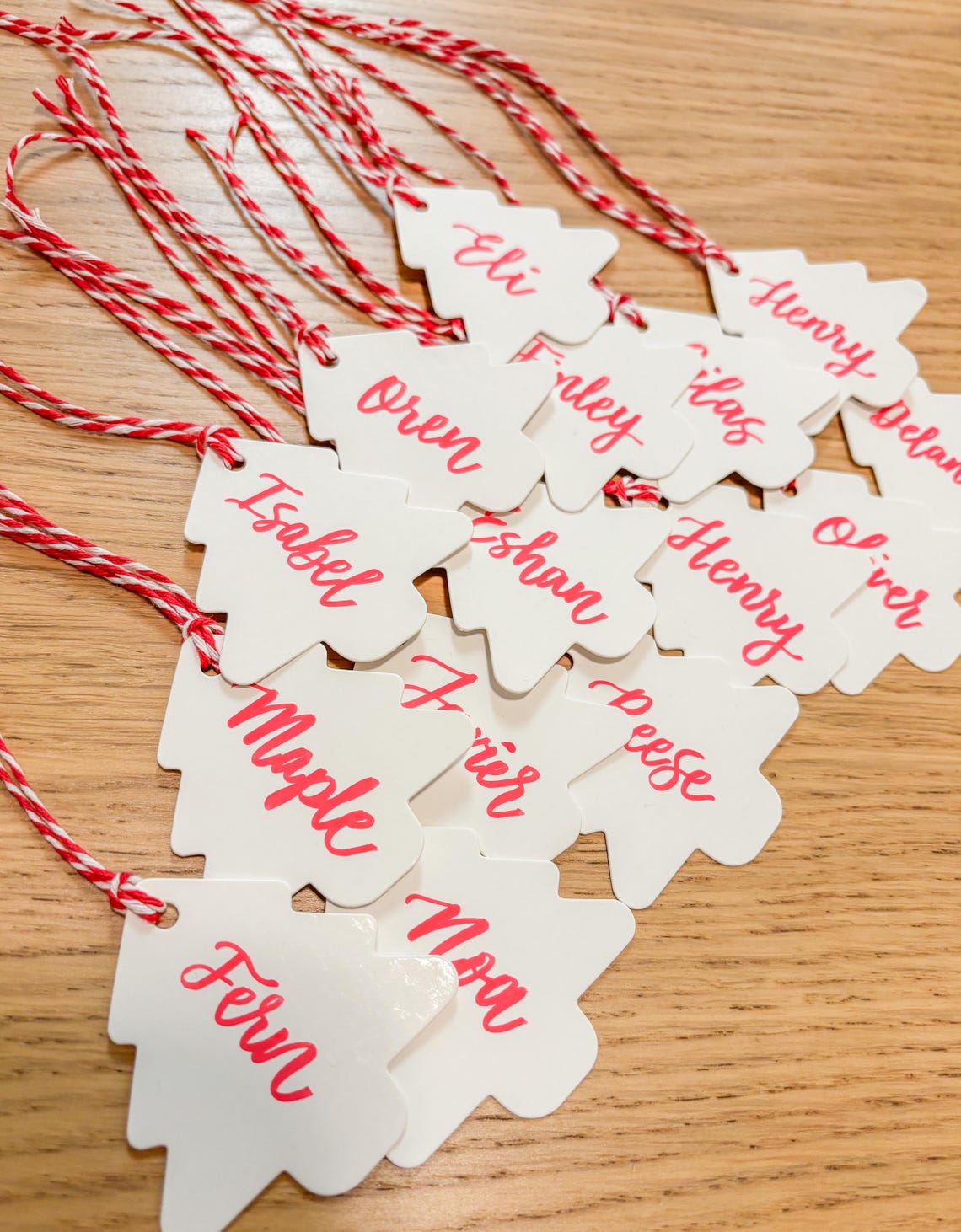 Personalized Small Christmas Gift Tags, Custom Name Tags for Holiday ...