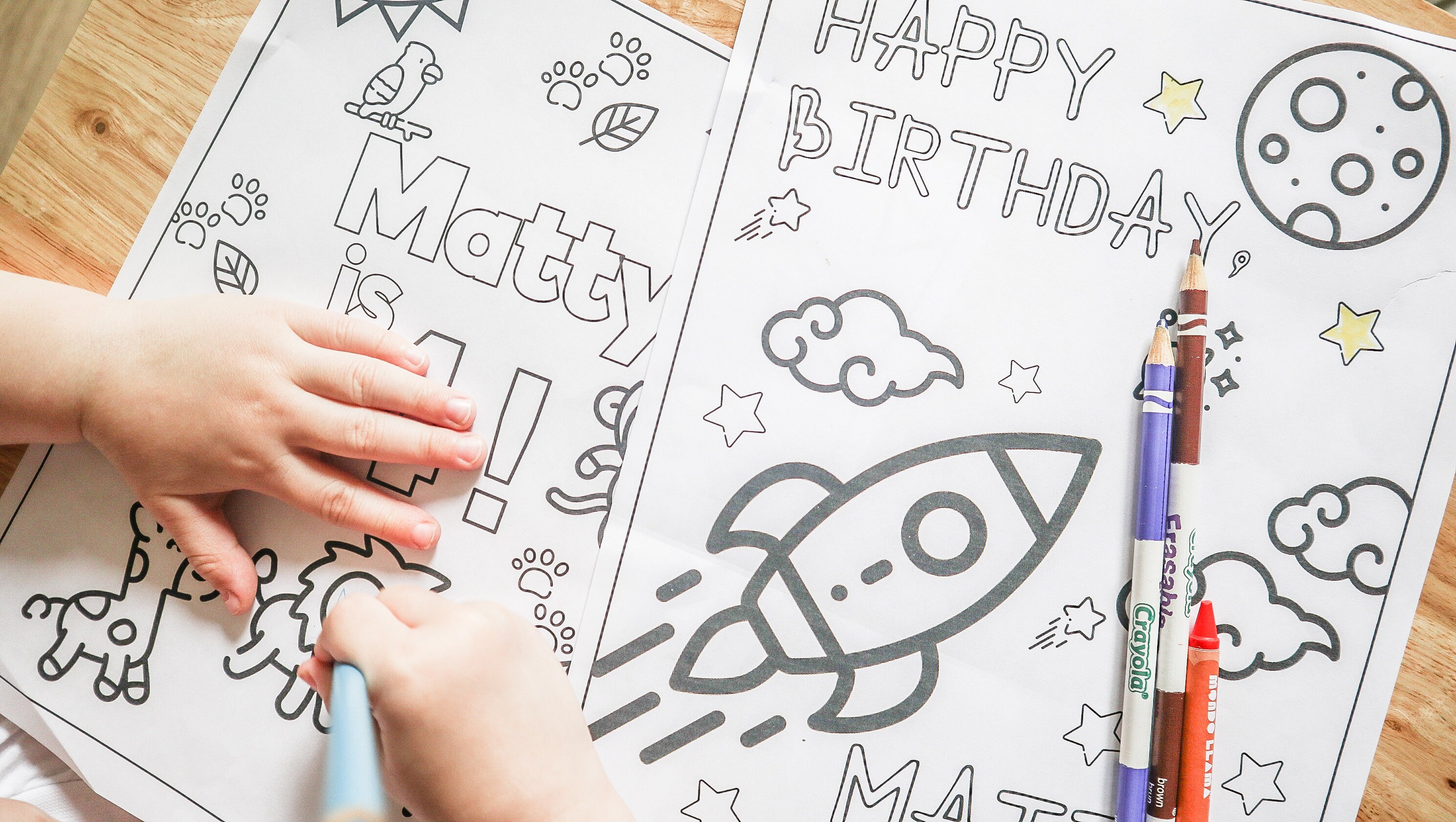 Personalized Name Coloring Sheet, Printable Birthday Coloring Page ...