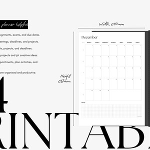 A4 2025 Printable Planner Includes Year Calendar, Key Dates & Monthly ...