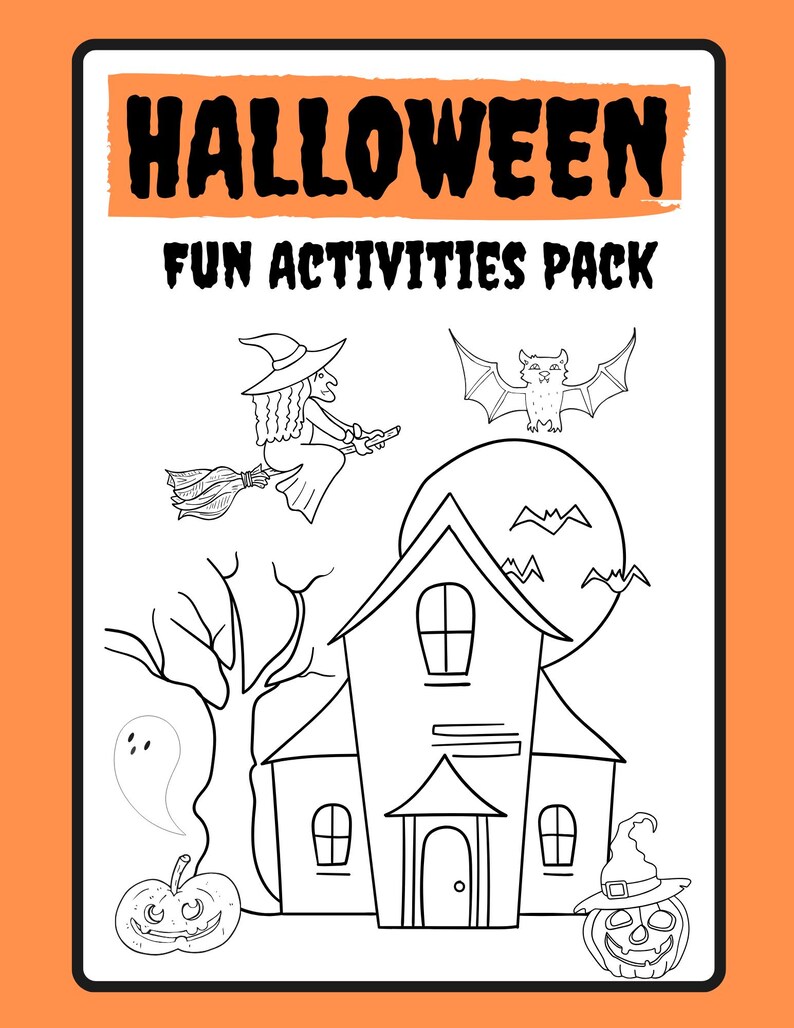 Instant Download Halloween Activity Pack for Kids Fun Printable Games ...