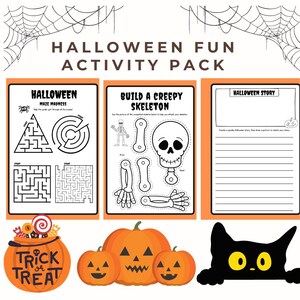 Instant Download Halloween Activity Pack for Kids Fun Printable Games ...