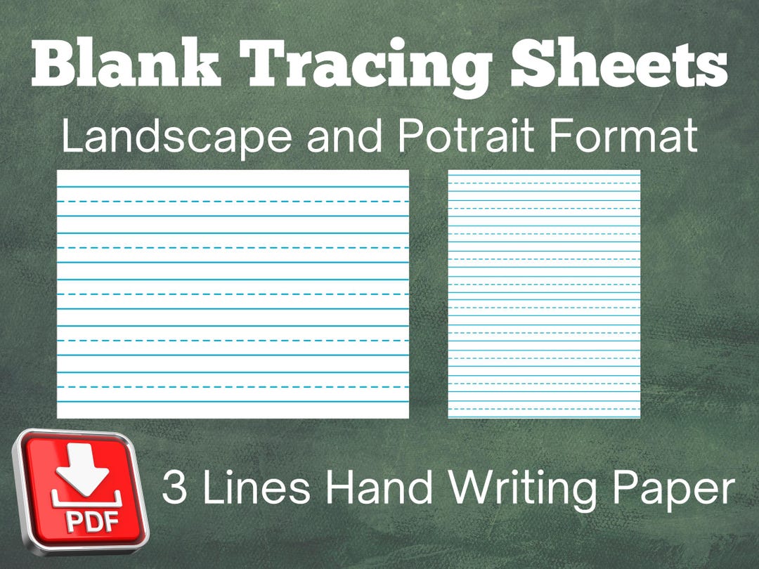 Instant Download: Blank Tracing Sheets for Name Writing, Handwriting ...