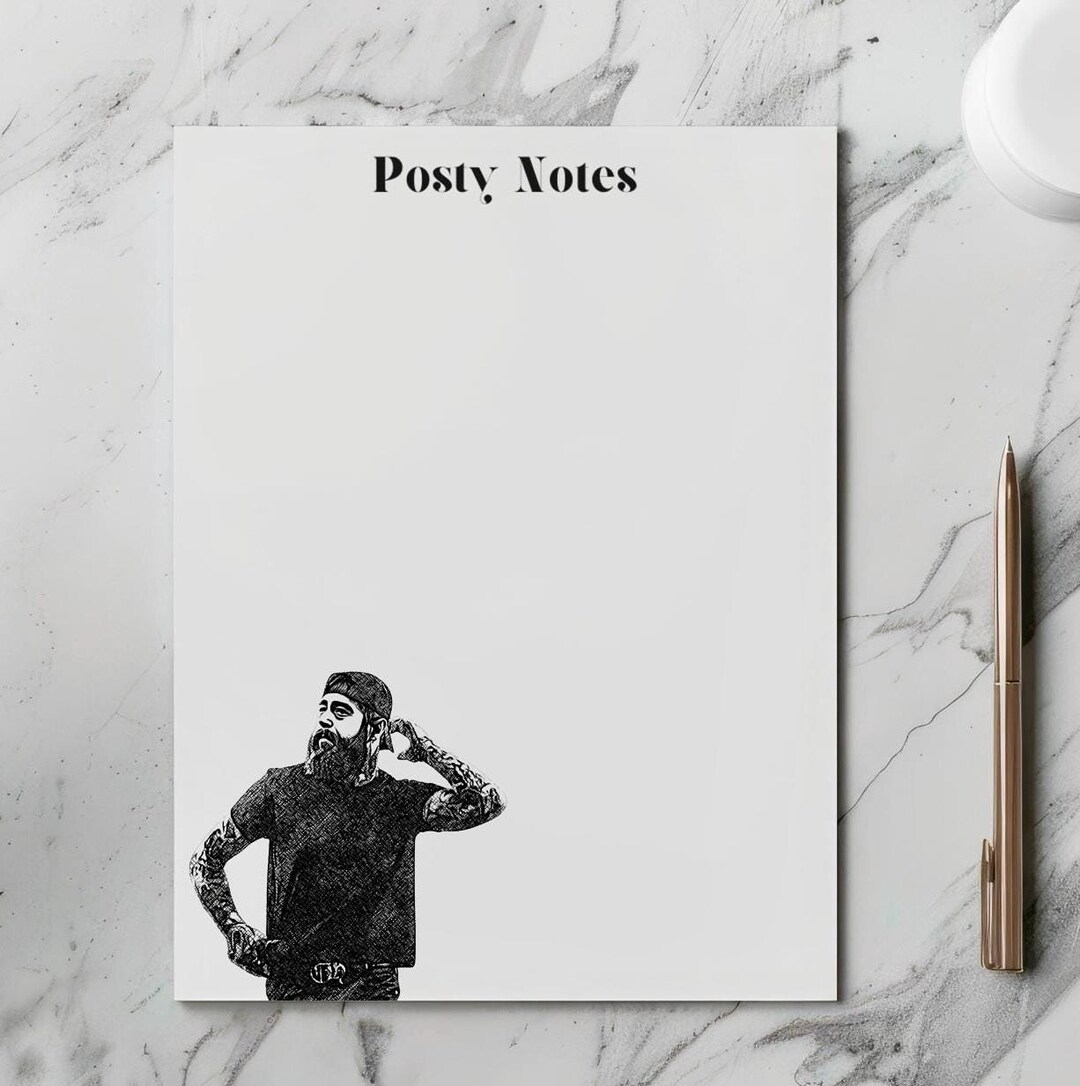 POSTY Notes, Post Malone Post-it® Notes Notepad, White Iverson Inspired ...