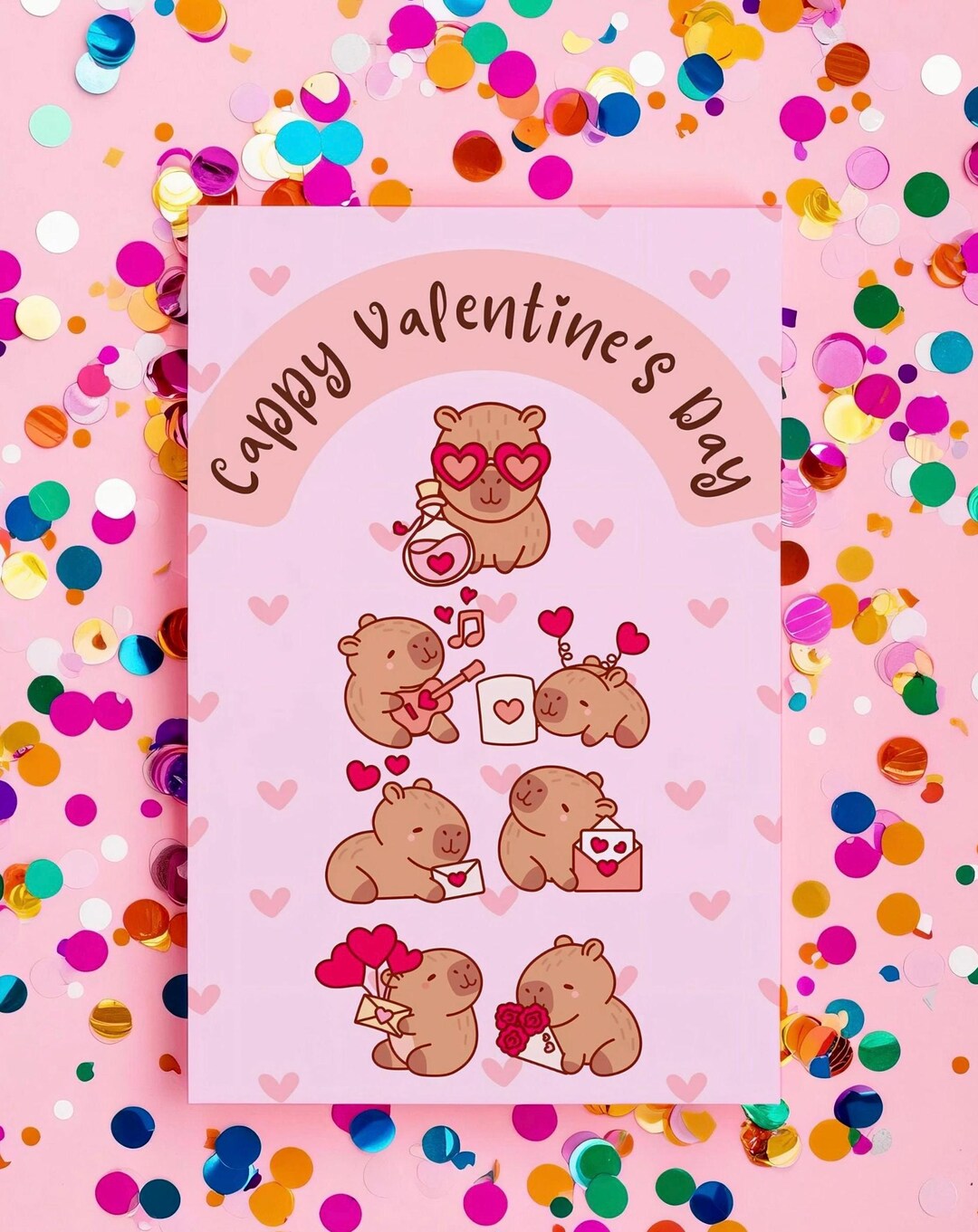 Capybara Valentines Day Cards, Funny Vday Card, Anniversary Love Cards ...