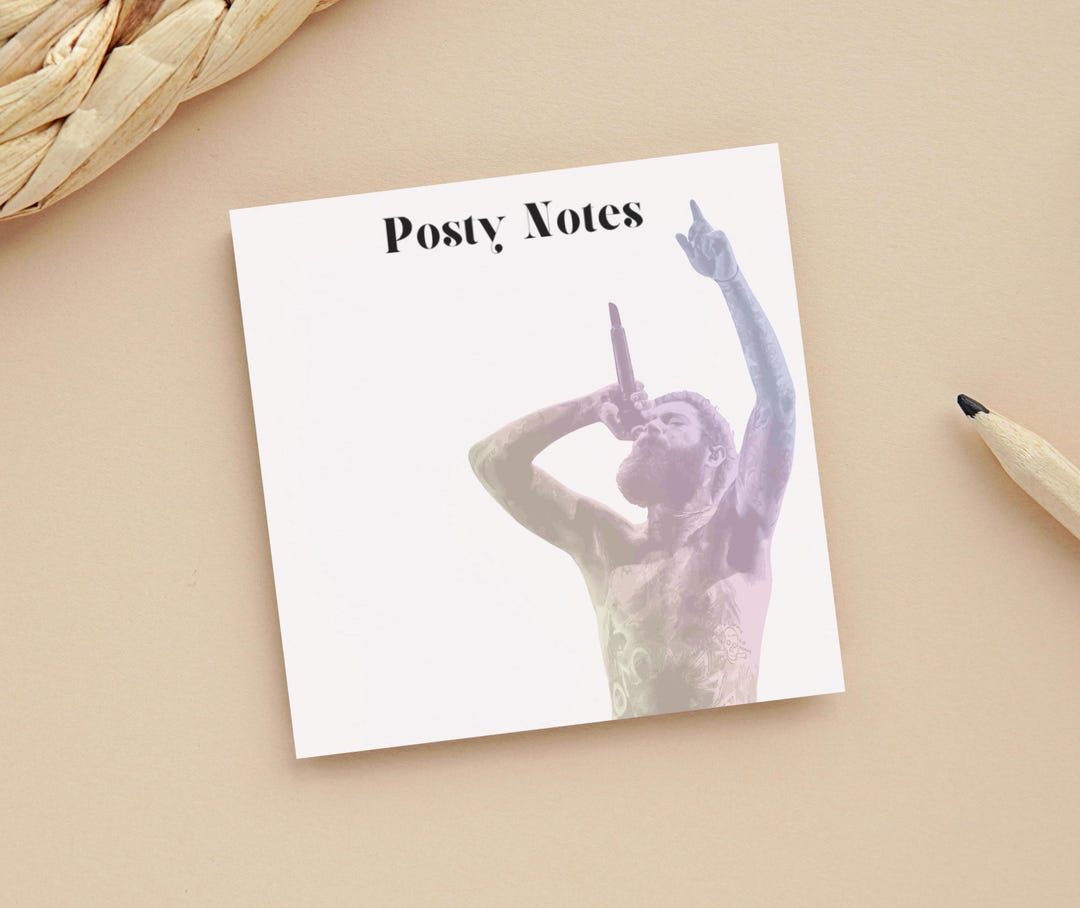 POSTY Notes, Post Malone Post-it® Notepad, White Iverson Inspired ...