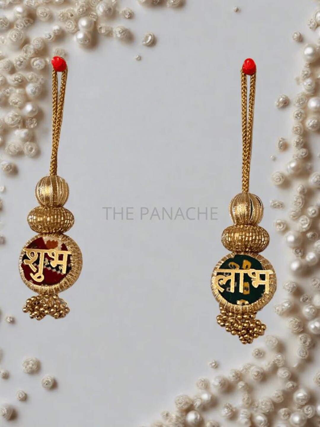 Mini Dual-sided Patola & Bandhani Shubhlabh Traditional Door Hanging ...