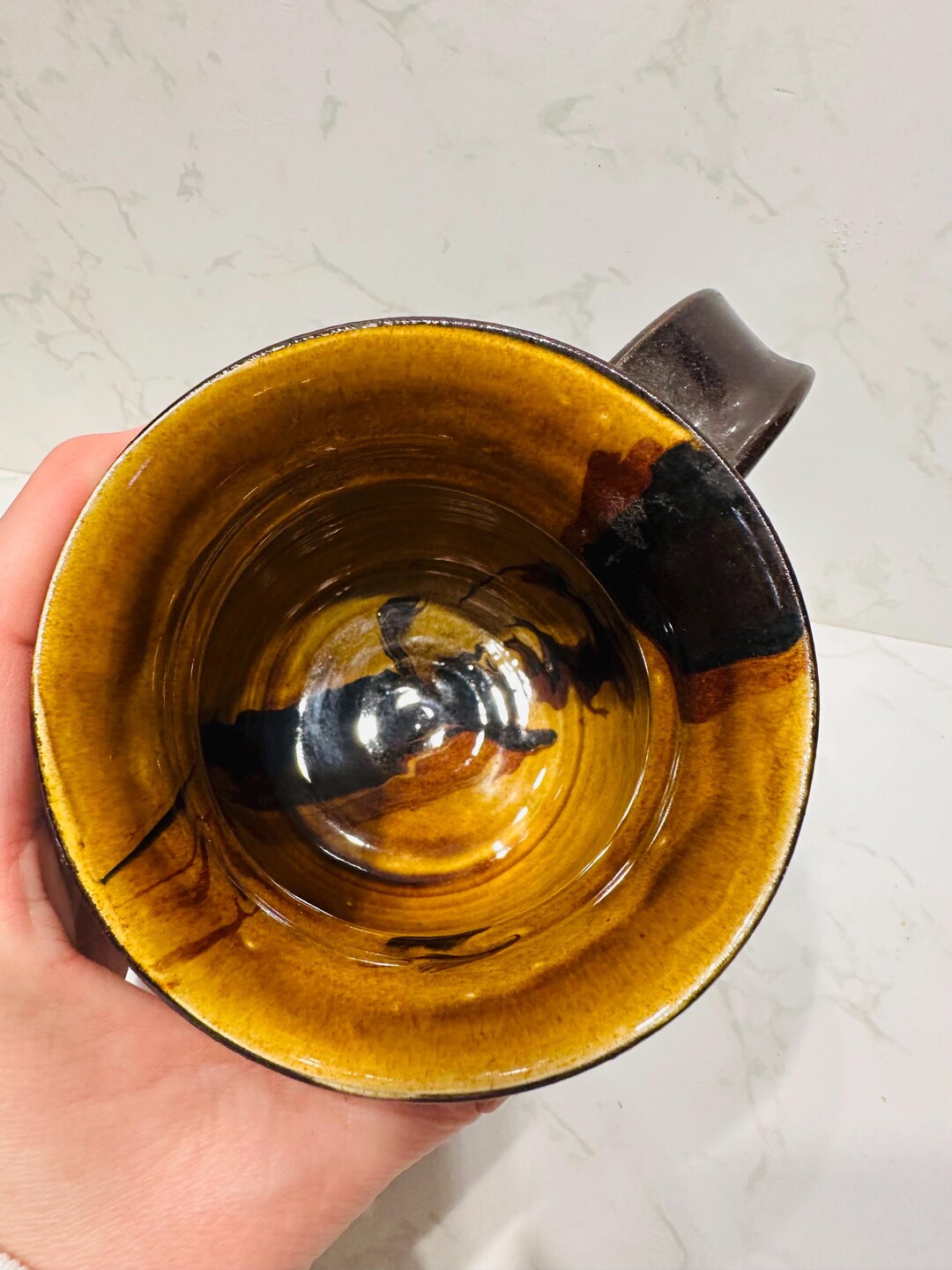 Signed Stoneware Jug/mug by Gwili Studio Pottery Wales. Matte Black ...