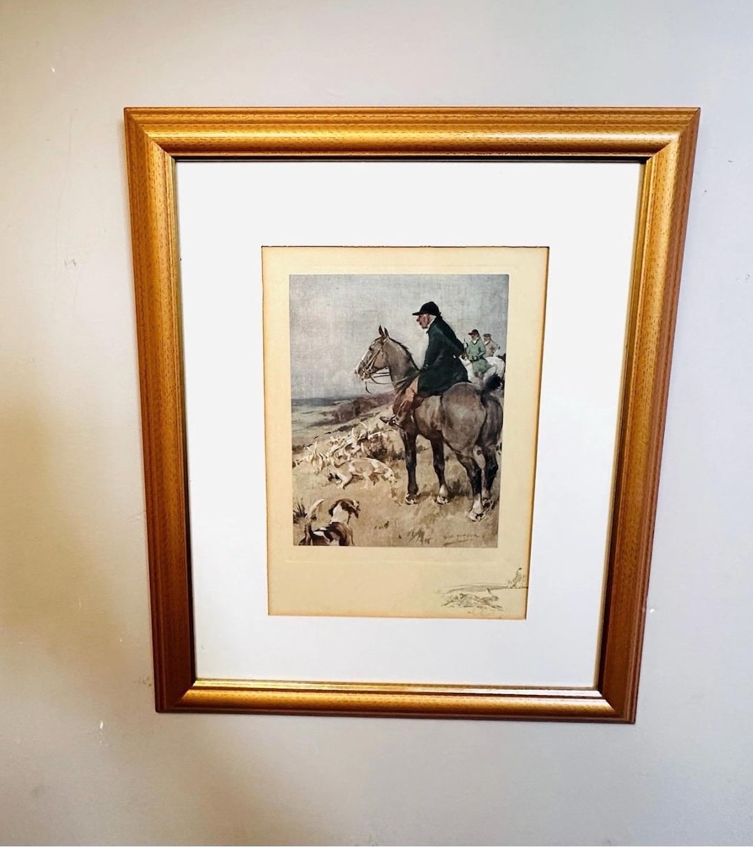 Vintage Framed Hunting Print: Hare-hunting by G. Denholm Armour - Etsy