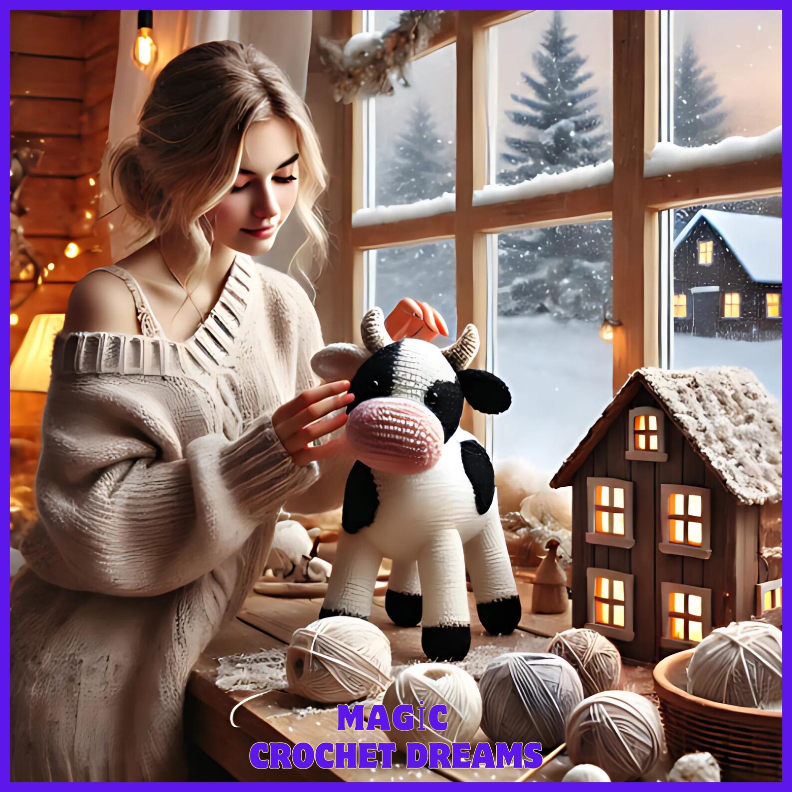 Adorable Crochet Mini Cow Toy Perfect Farm Animal Decor or Gift ...