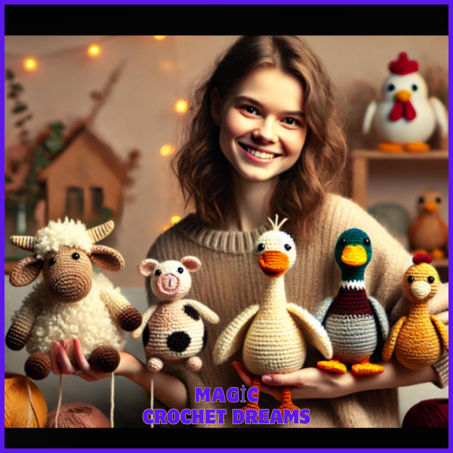 Farm Crochet Pattern | Unique Farm Animal Crochet Pattern | No-sew ...