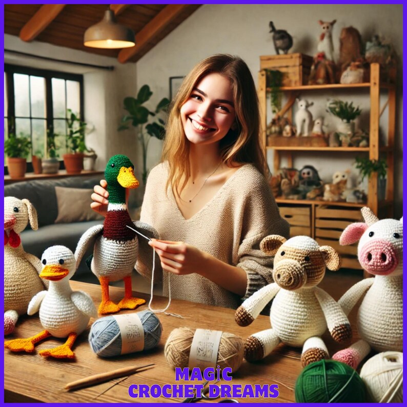 Farm Crochet Pattern | Unique Farm Animal Crochet Pattern | No-sew ...