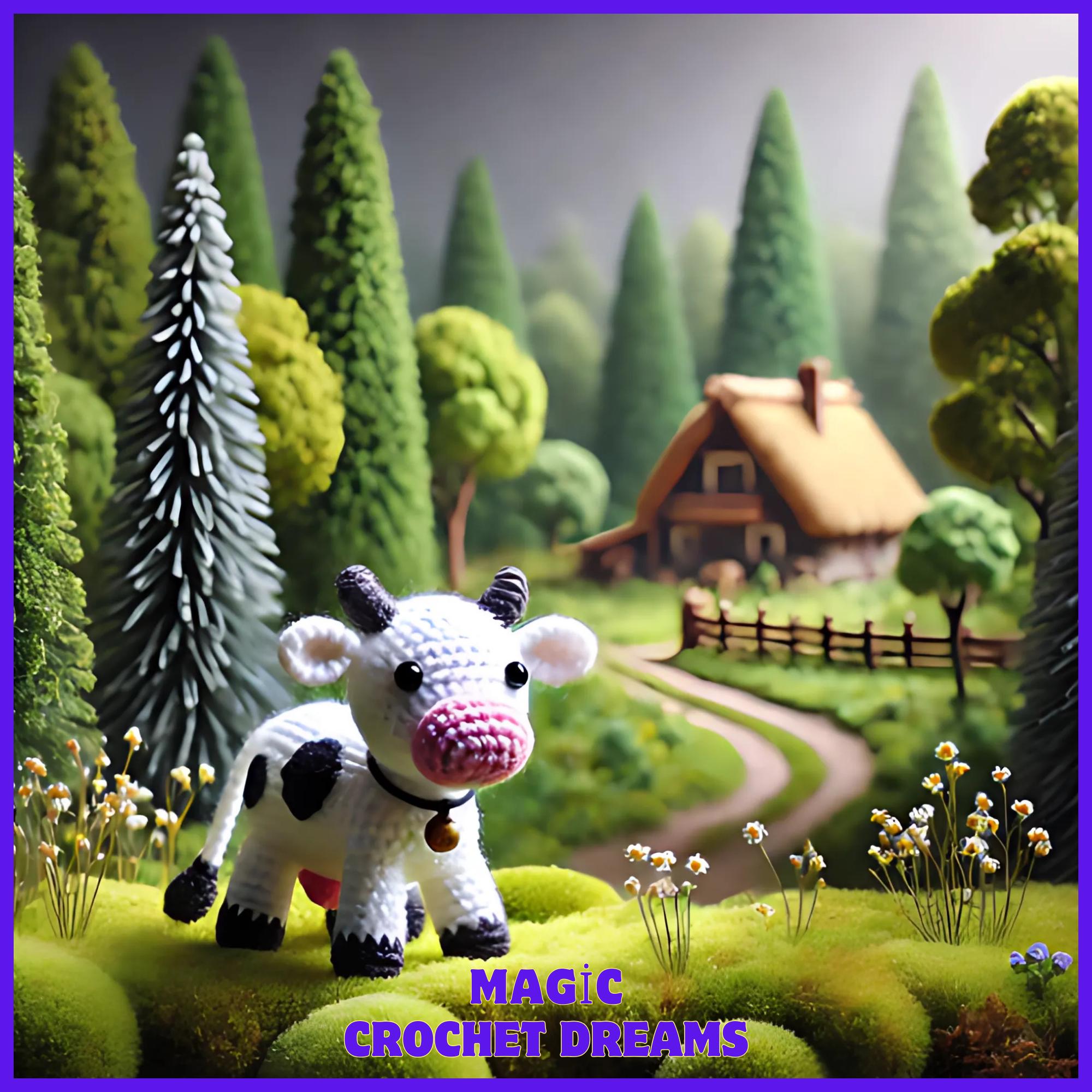 Adorable Crochet Mini Cow Toy Perfect Farm Animal Decor or Gift ...