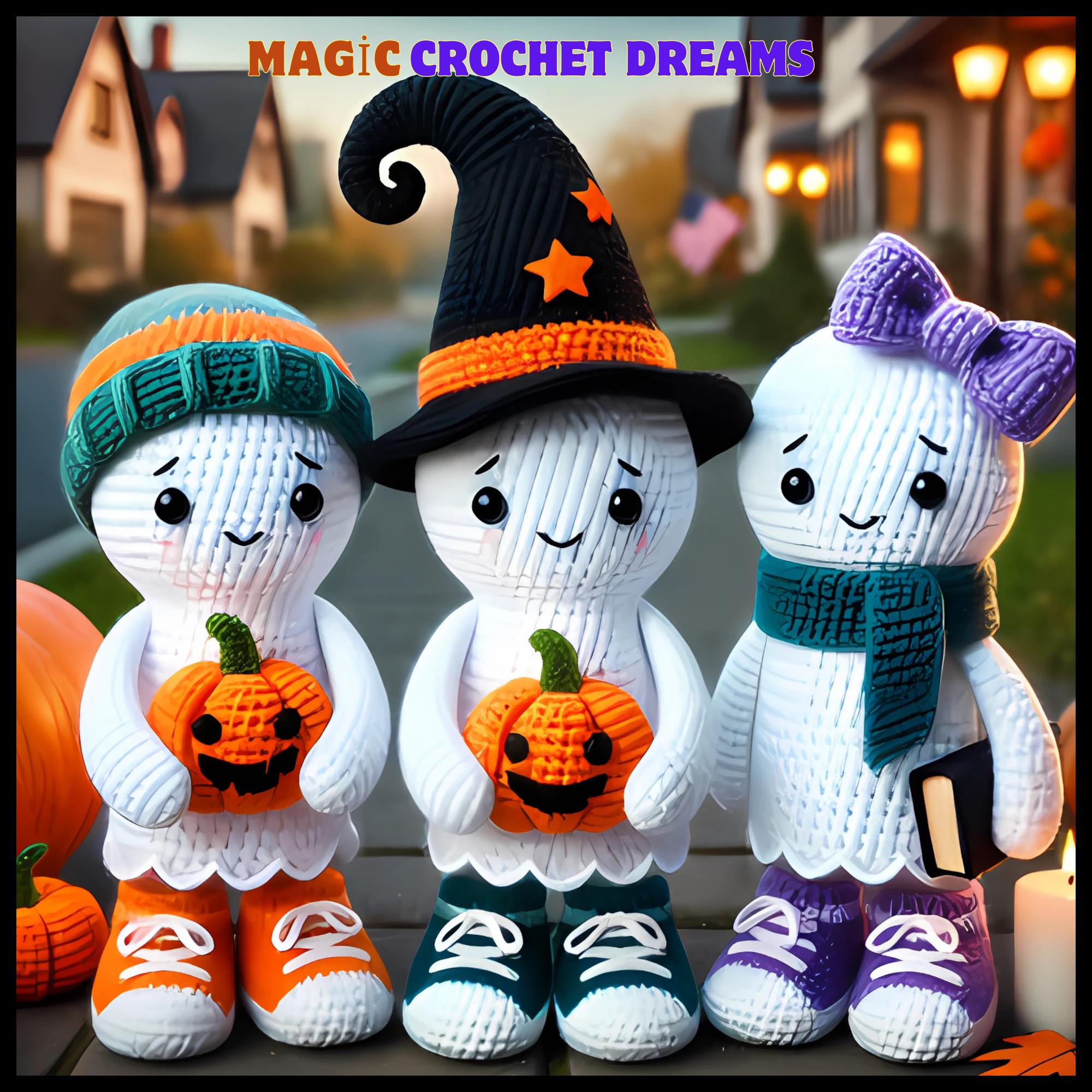 Crochet Ghost Amigurumi Pattern: Halloween Trio PDF Tutorial - Etsy