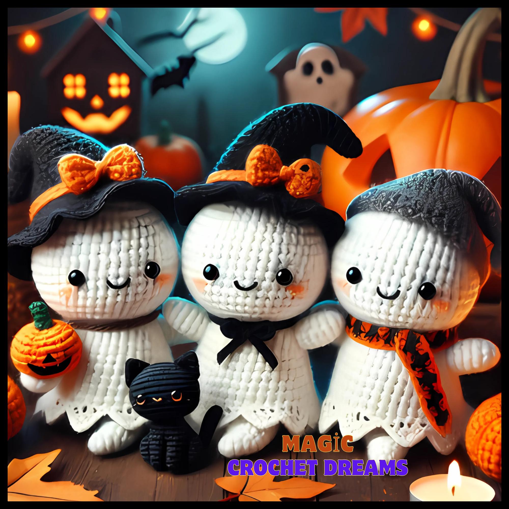 Crochet Ghost Amigurumi Pattern: Halloween Trio PDF Tutorial - Etsy