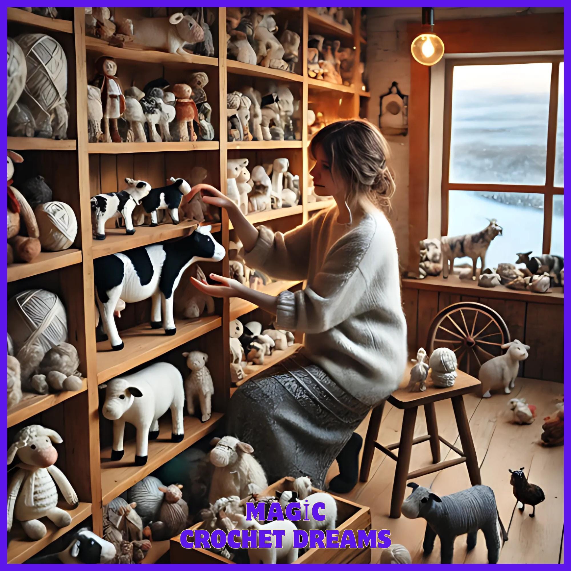 Adorable Crochet Mini Cow Toy Perfect Farm Animal Decor or Gift ...