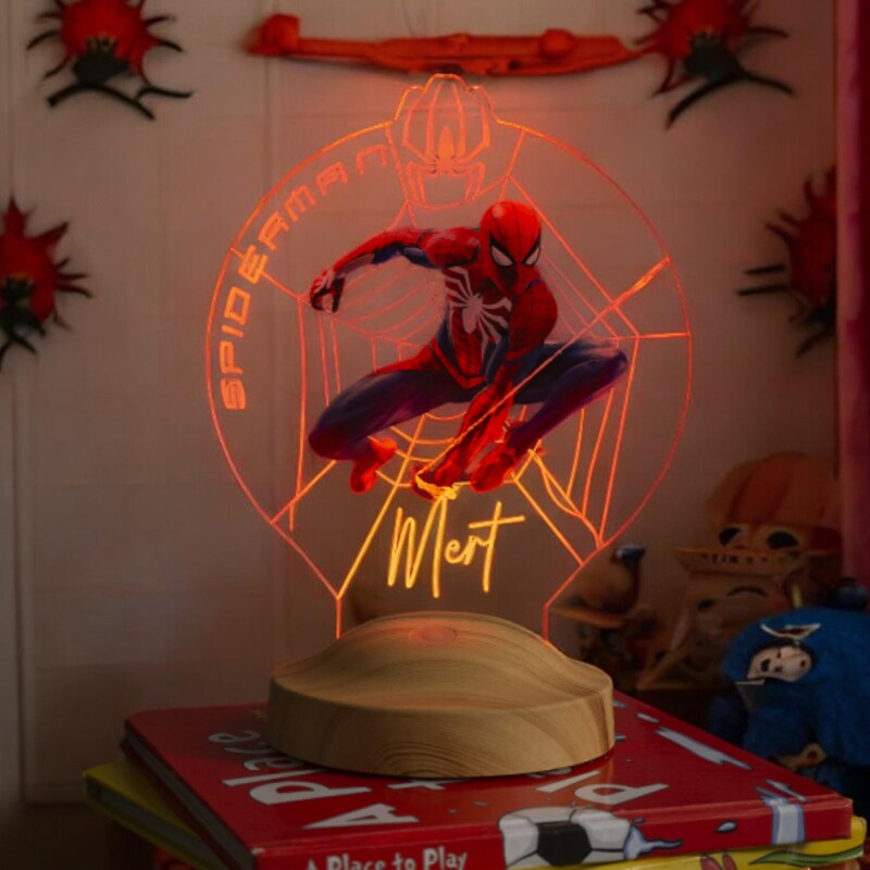 Spider Man Night Light - Etsy