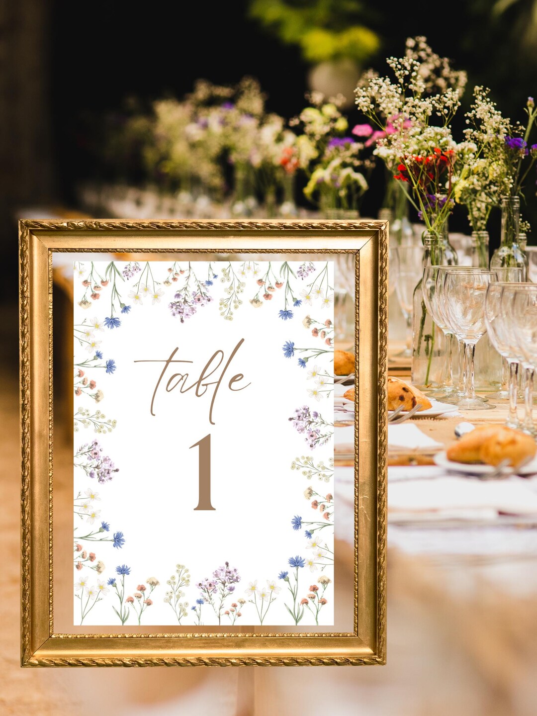 Vintage Floral Table Numbers 1-10: Watercolor Garden Theme (printable ...