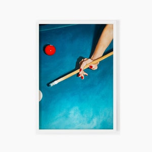 The Pool Table Watercolour Art Print | Mid Century Modern / Feminine ...