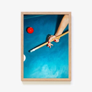 The Pool Table Watercolour Art Print | Mid Century Modern / Feminine ...