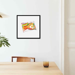 Noodles Art Print | Food Illustration of Indonesian Mi Goreng | Aussie ...