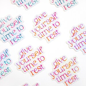 Motivational Quote Glitter Vinyl Sticker With Transparent Background ...