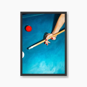 The Pool Table Watercolour Art Print | Mid Century Modern / Feminine ...