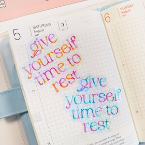 Motivational Quote Glitter Vinyl Sticker With Transparent Background ...