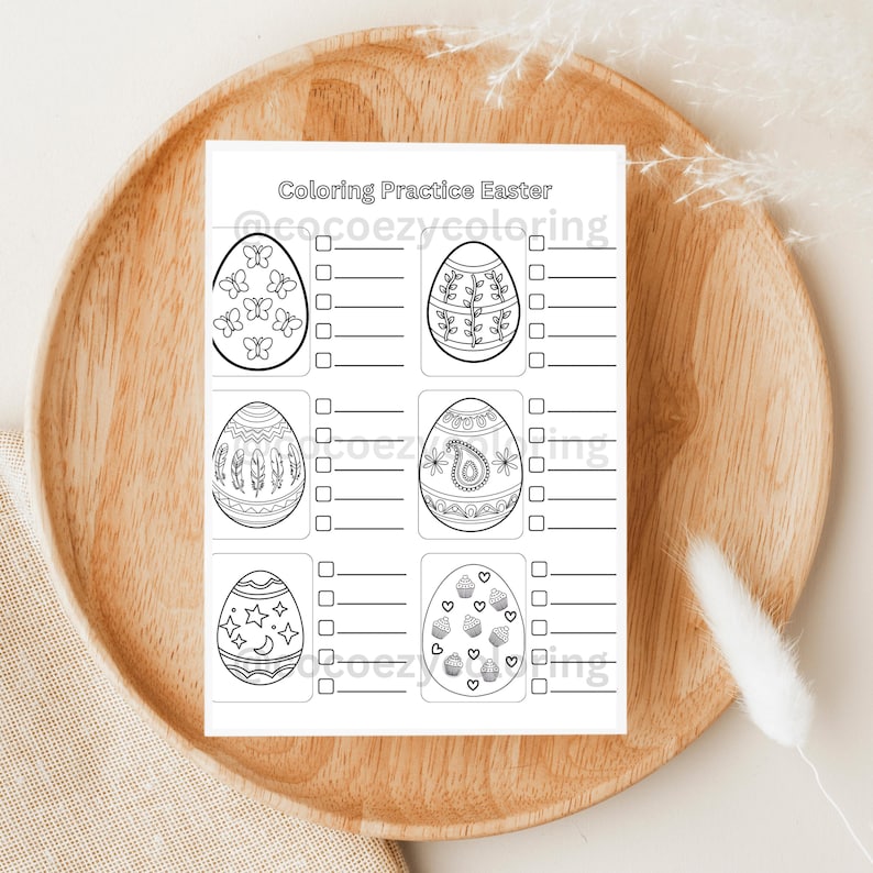 Easter Eggs Coloring Pages,coloring Pattern Practice Worksheets,texture ...