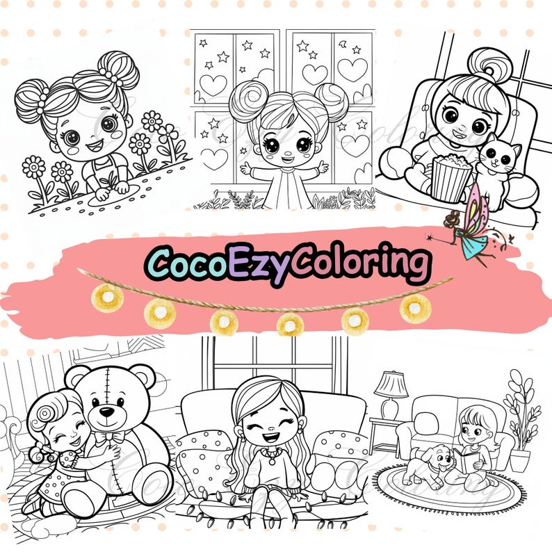 Cute Kawaii Comfy Girl,coloring Pages for Kids and Adult,cute Kawaii ...