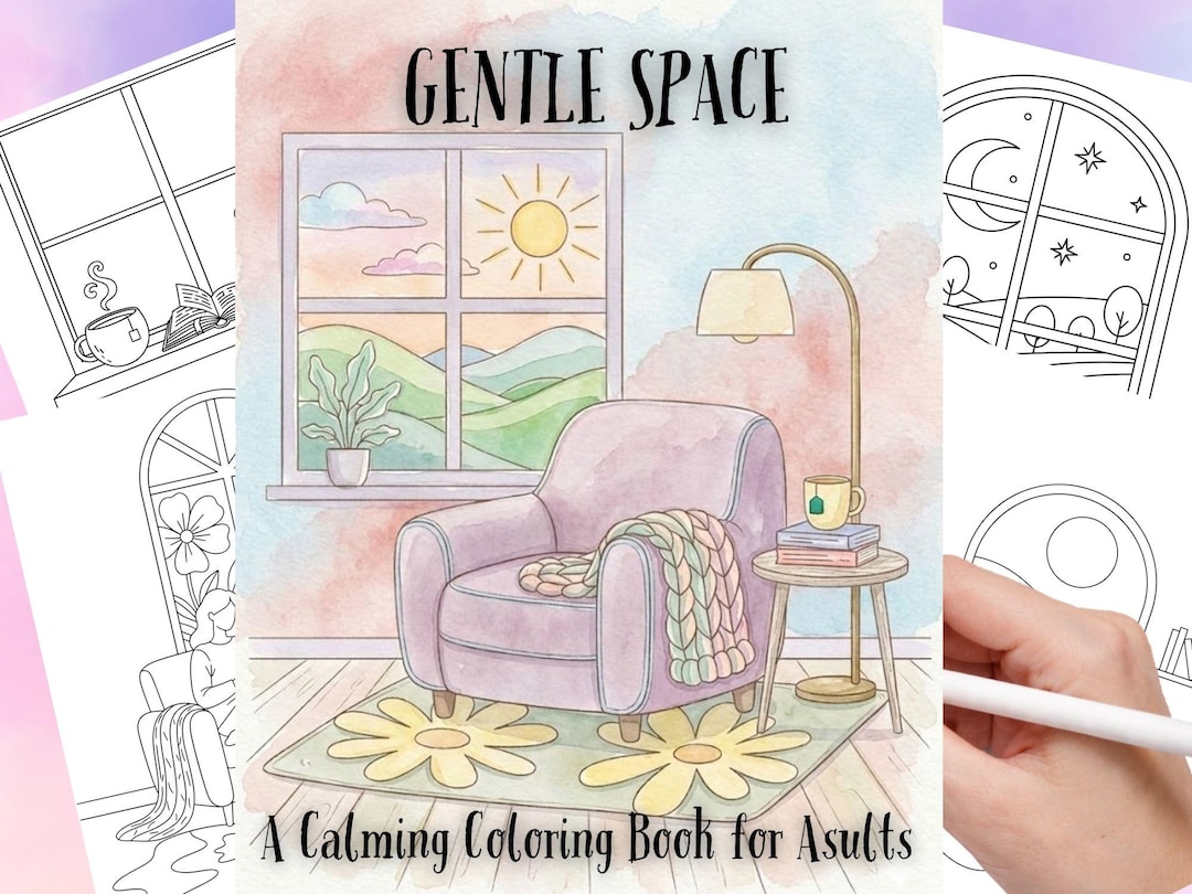 Gentle Space Emotional Adult Coloring Book – Calming Non-quotes for ...