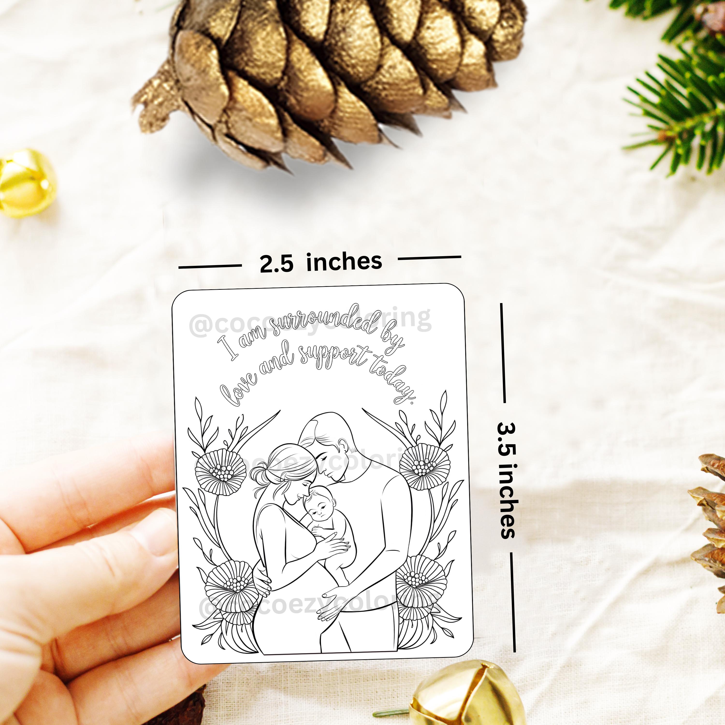 Birth Affirmation Coloring Cards,pregnancy Coloring,labour Birth,positive Affirmation Coloring ...
