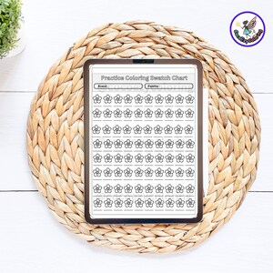 Flower Coloring Swatch Chart: Color Code Tracker (printable PDF) - Etsy