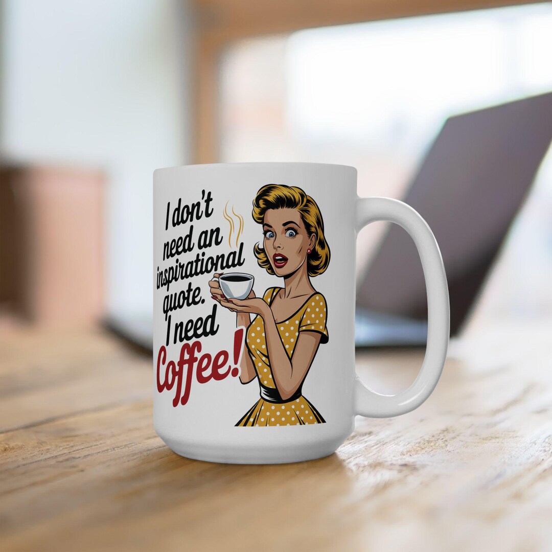 I Need Coffee - Retro Ceramic Mug - Funny Coffee Lover Gift - Etsy
