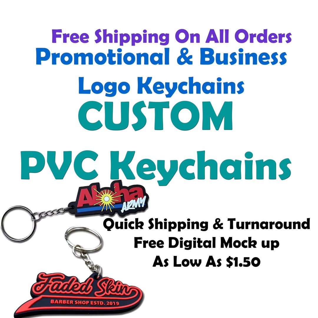 Personalized Keychains, Custom PVC Keychain With 3D Shape Made of ...